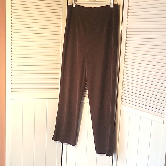 Misook | Pants & Jumpsuits | Misook Chocolate Brown Knit Pants Szm ...